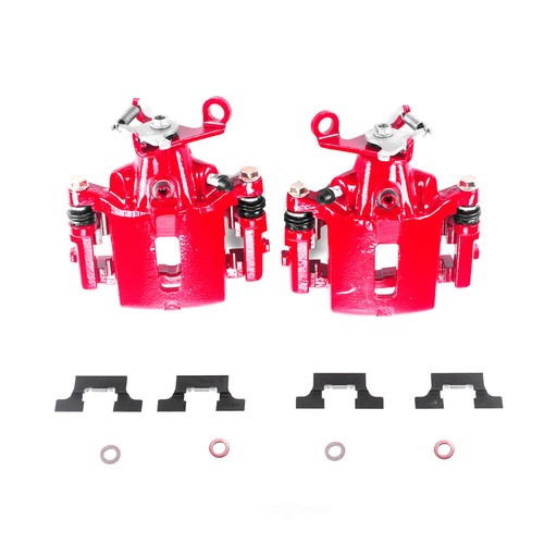 Power Stop for 03-05 Jaguar S-Type Rear Red Calipers w/Brackets - Pair ...
