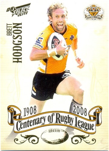 2008 Select NRL Centenary of Rugby League Card 197 Brett Hodgson ...
