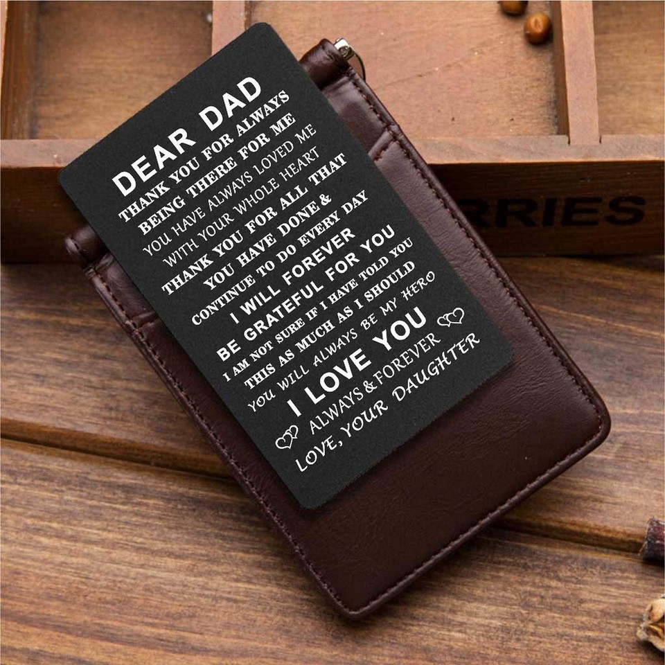 Fathers Day Dad Gifts from Daughter - Dad Wallet Card Insert - Fathers ...