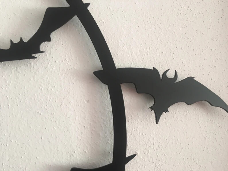 Flying Bats Metal Wall Art, Bats Metal Wall Decor, Bat Metal Sign | eBay