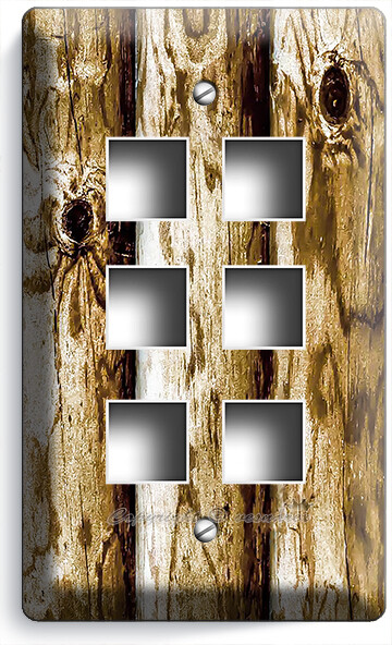 RUSTIC WOOD LOGS LIGHT SWITCH OUTLET WALL PLATE HUNTING CABIN BARN ...