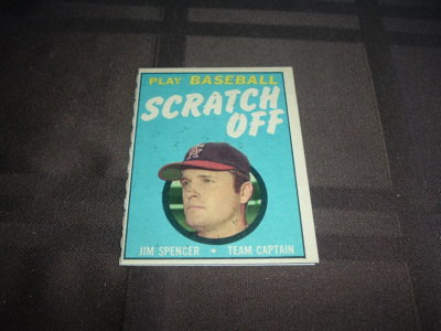 1970 Topps Scratch Off Insert White Interior Unscratched Jim Spencer | eBay