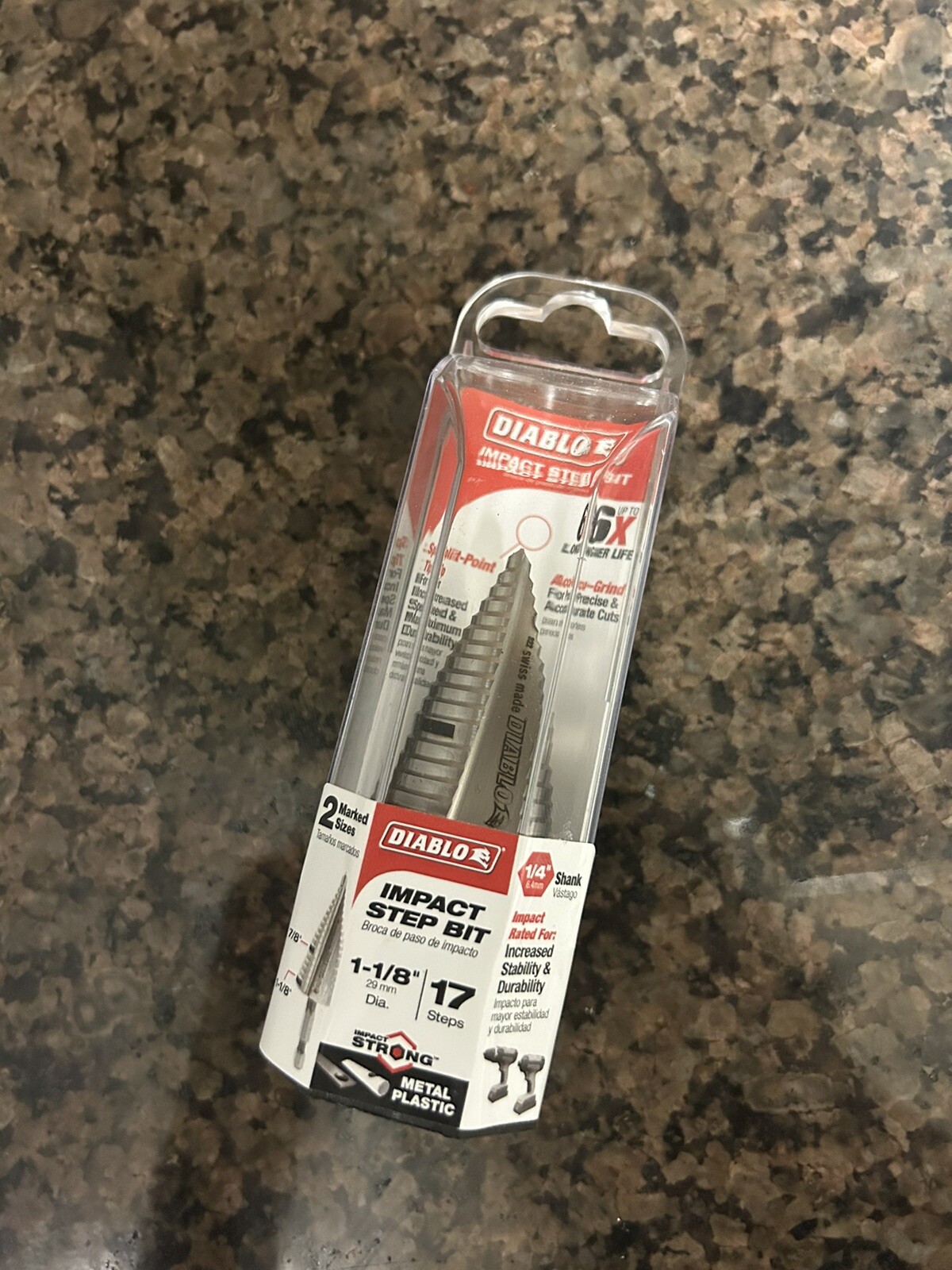 New Diablo Impact Step BIT 17 Steps, Multi, 7/8" to 1-1/8" (DSD1125S17 ...