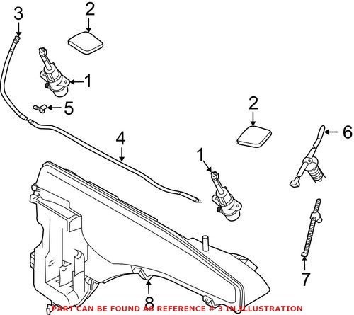 Genuine OEM Front Passenger Right Headlight Washer Hose For BMW ...