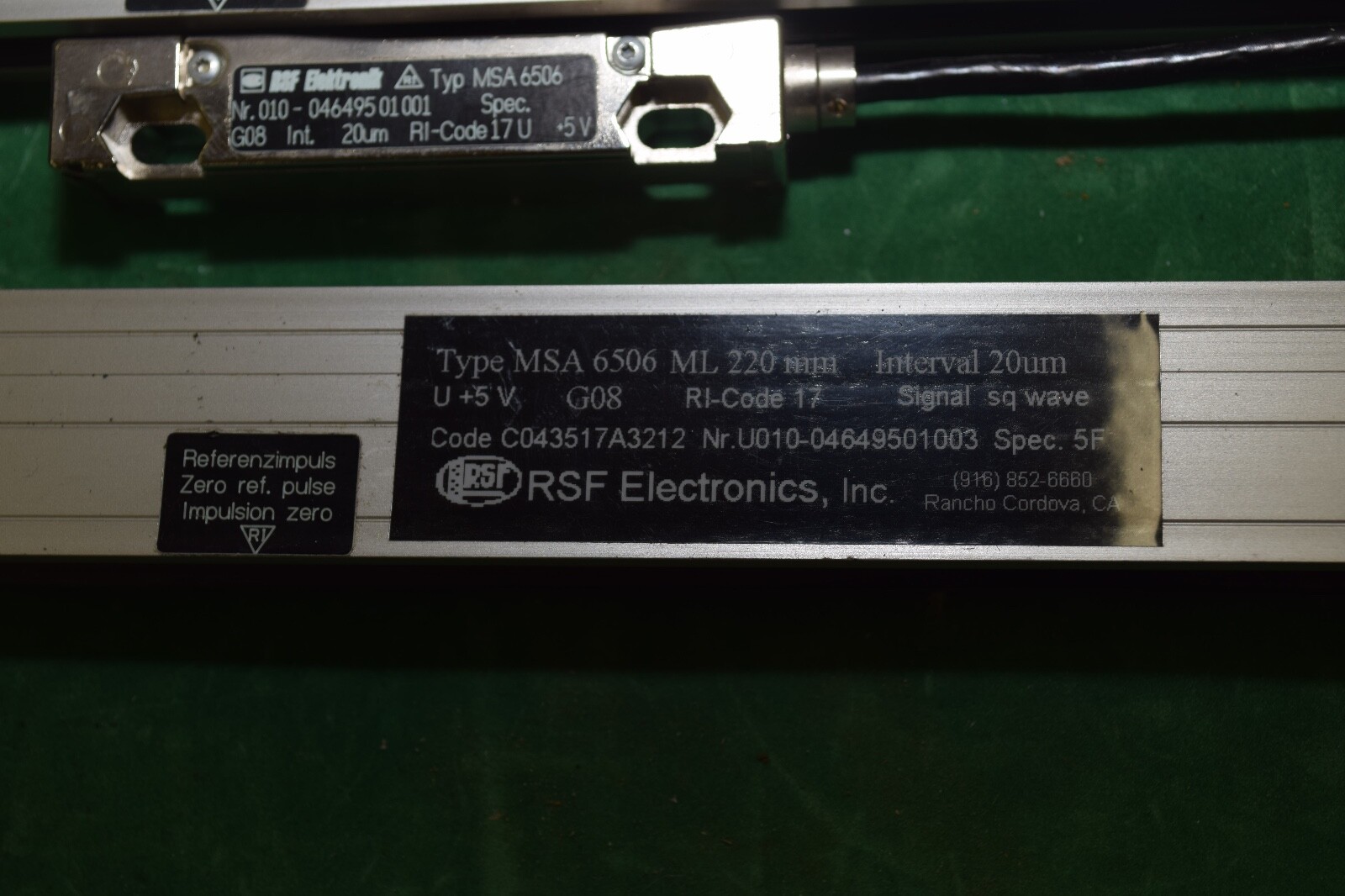 RSF Elektronik MSA 6506 Linear Scale Encoder ML 220 mm | eBay