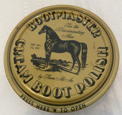 Vintage Thom McAn Boot master Cream Boot Polish Tin Can 2 1/4 Oz | eBay