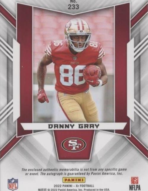 2022 Panini XR Danny Gray #233 for sale | eBay