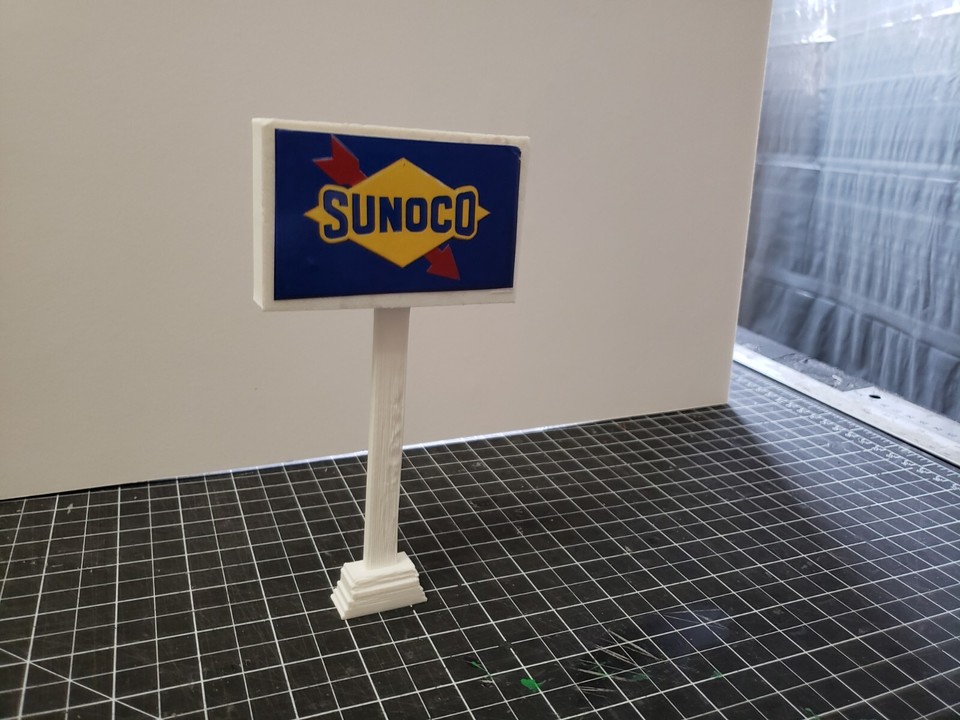 1:24 / 1:25 Scale Diorama SUNOCO Gas Station Sign | eBay
