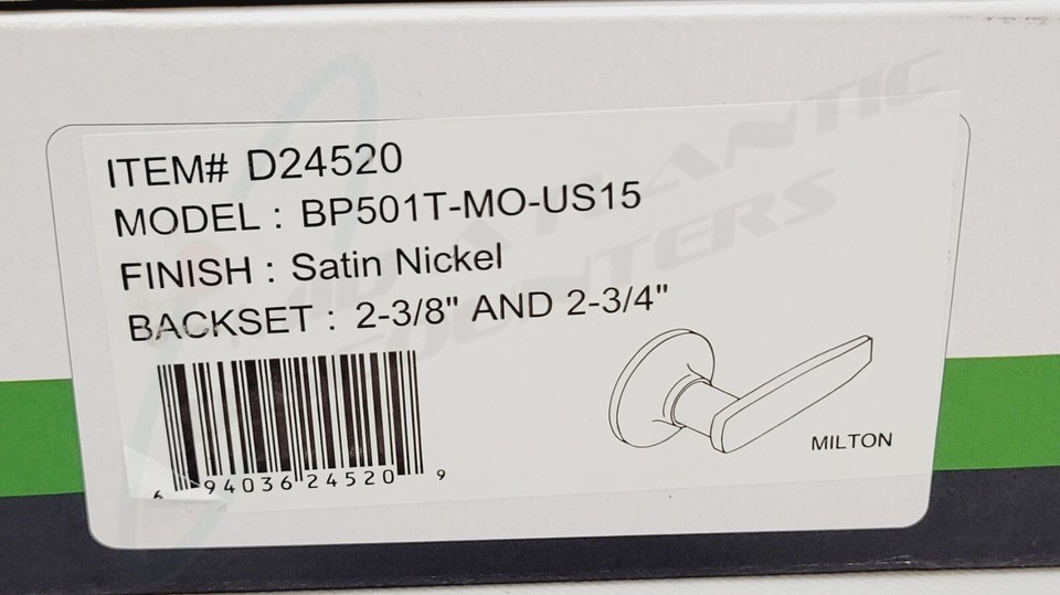 Delaney Milton Passage Lever Handle Set Satin Nickel, Hall Closet Doors ...