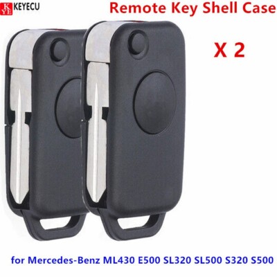 2 X for Mercedes-Benz ML430 E500 SL320 SL500 S320 S500 Remote Key Shell ...