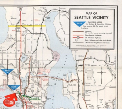 Seattle Worlds Fair Map Center For The Study Of The Pacific Northwest