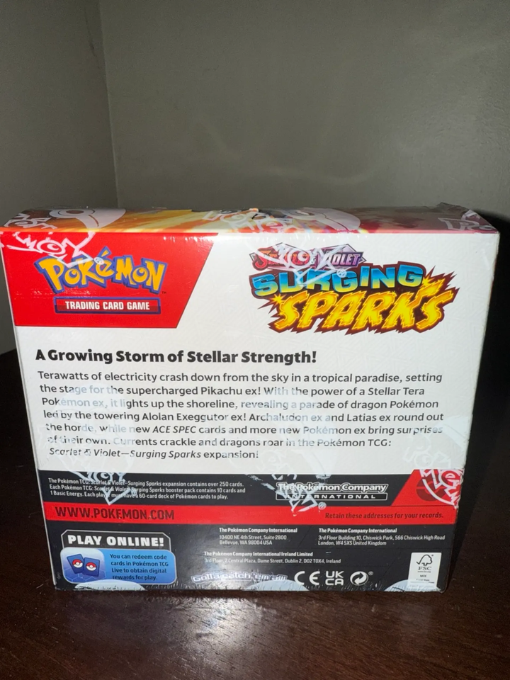 Pokemon TCG Surging Sparks Booster Box (36 Booster Packs) FACTORY ...