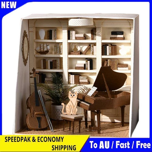 Handmade Model Mini Dollhouse Furniture 3D Wooden Assembling Toy (Piano ...