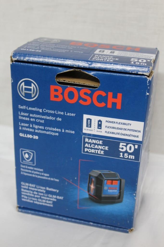 Bosch GLL50-20 50 ft. Cross Line Laser Level Self Leveling with VisiMax ...