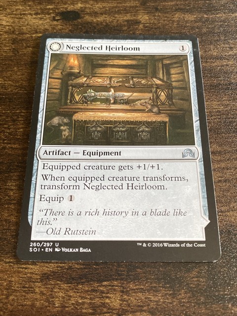 MTG Neglected Heirloom // Ashmouth Blade Shadows Over Innistrad 260/297 ...