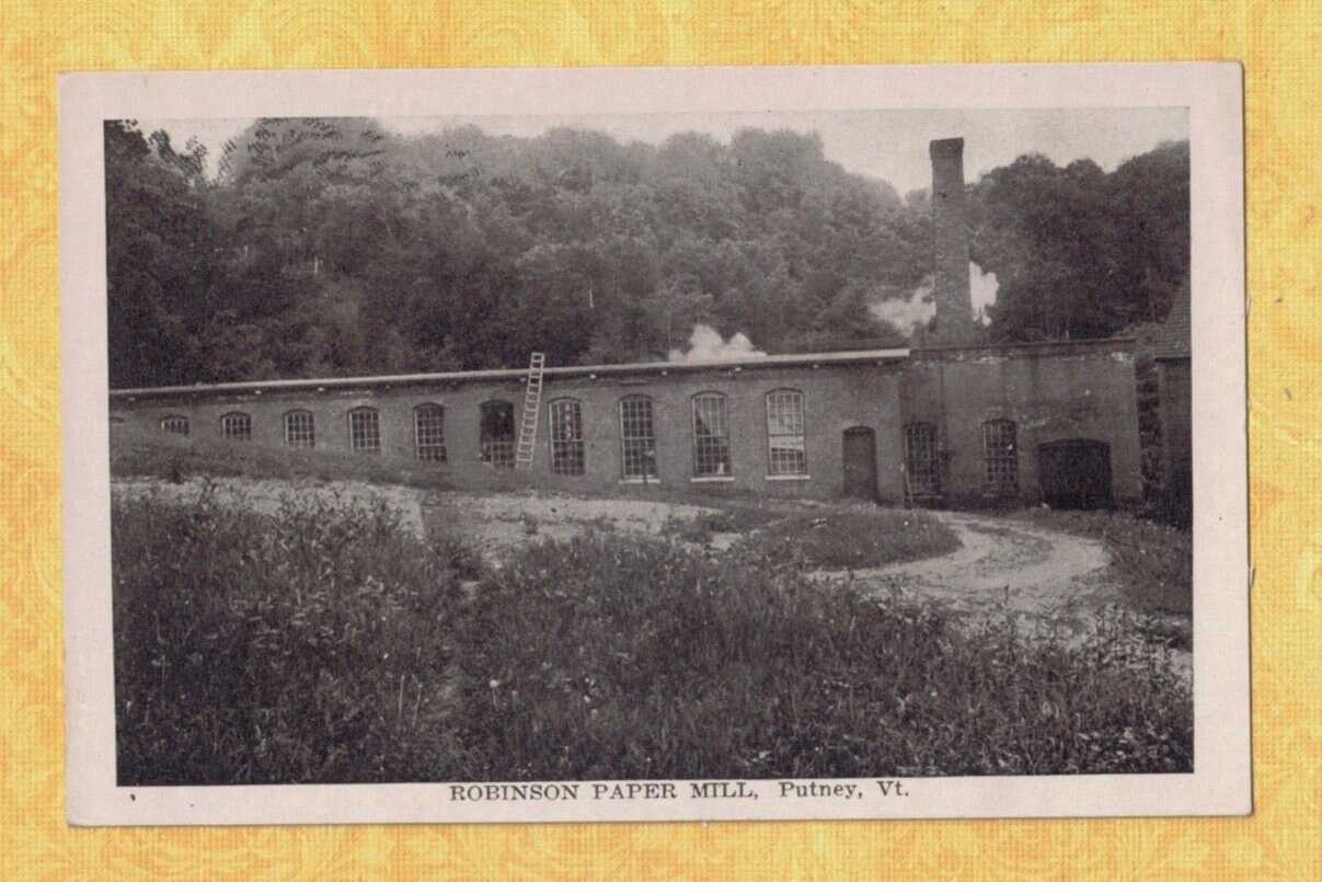 VT Putney 1908-29 antique postcard ROBINSON PAPER MILL Vermont | eBay
