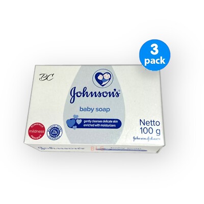 Johnson's Baby Mild Soap Bars Moisturizer Gentle & Soft Skin Dye Free 3 ...