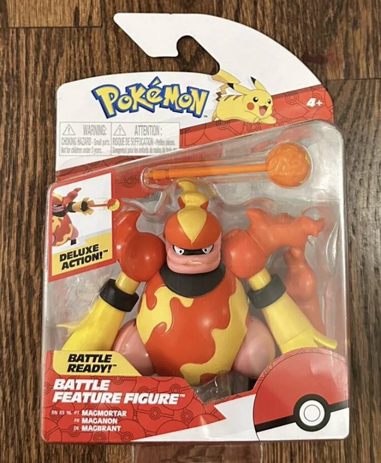 Pokemon MAGMORTAR Battle Ready Deluxe Action Figure Jazwares NEW 2023 ...