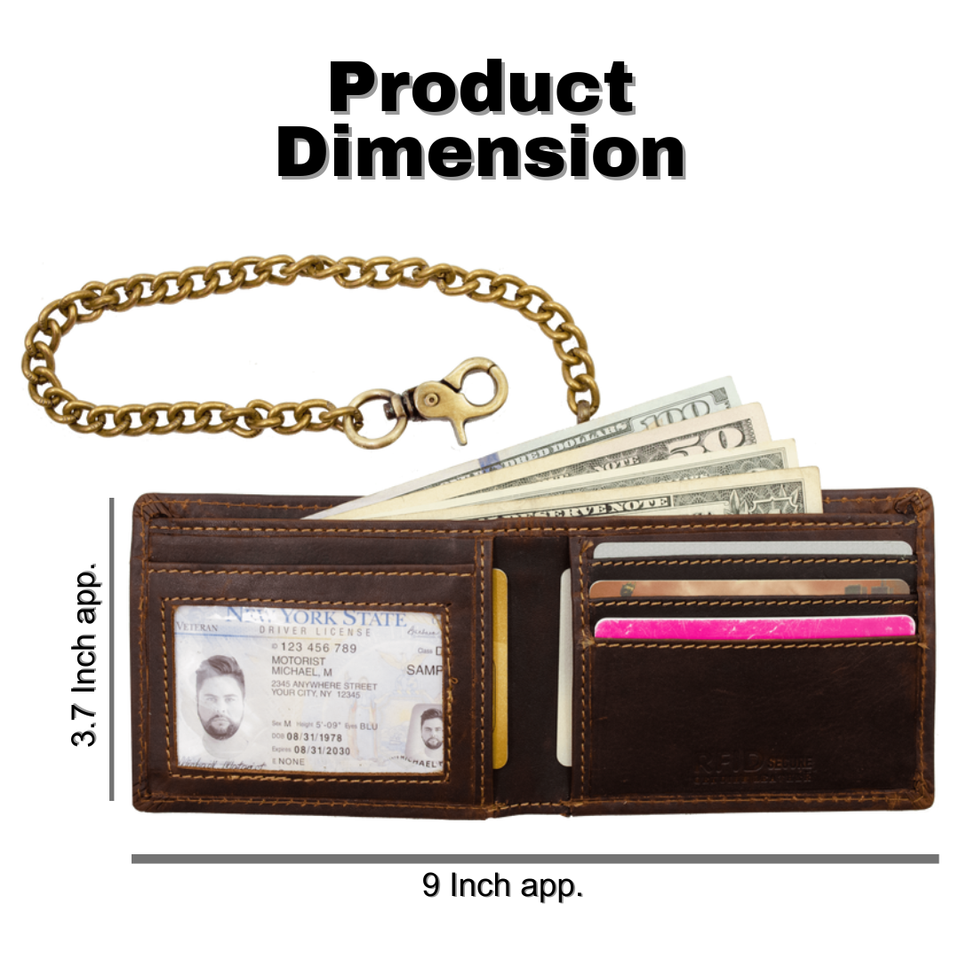 RFID Hunter Leather Wallet Bifold Trifold Checkbook Cover – Christmas ...