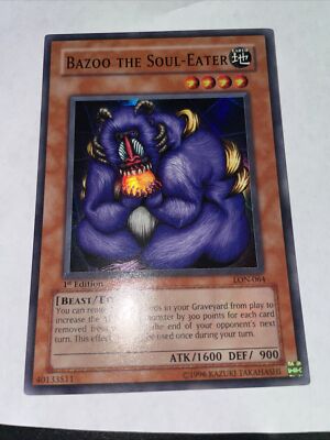 Yugioh Bazoo the Soul Eater LON-064 1st Edition Super Rare Near Mint | eBay