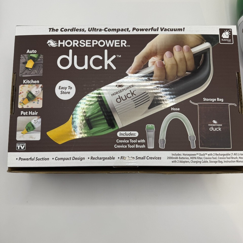 Horsepower Duck Vacuum Rechargeable Handheld Vacuum with Accessories ...