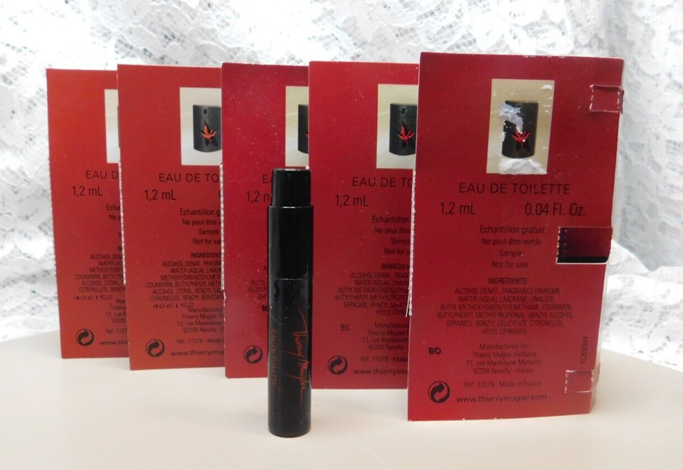 5x Thierry Mugler B MEN BMen Eau De Toilette Spray Sample .04 fl oz / 1 ...