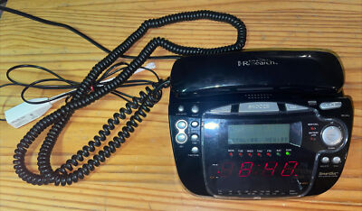 Emerson Research CKT9087 Phone w/ Smart Set Auto Clock Dual Alarm ...