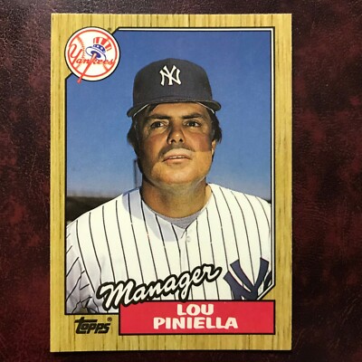 1987 Topps TIFFANY Set LOU PINIELLA #168 N.Y. YANKEES ** MINT ** HIGH ...
