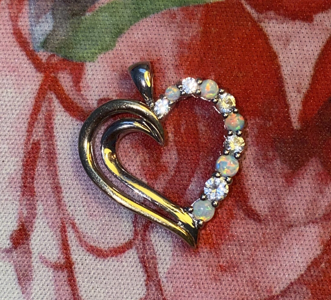 925 Sterling Silver / 10K Gold Vintage White Topaz & … - Gem