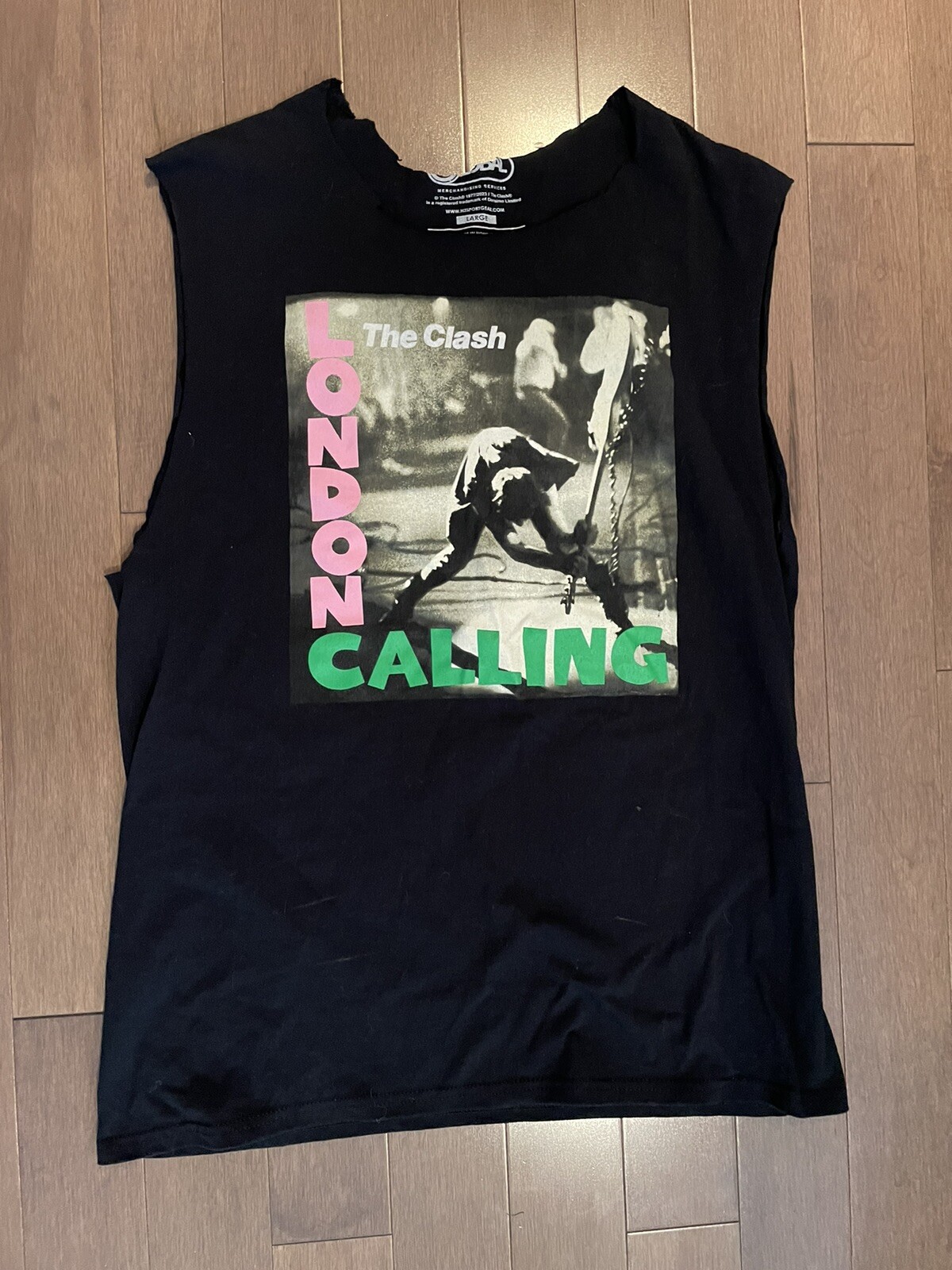 London Calling The Clash Band Black Sleeveless Tshirt… - Gem