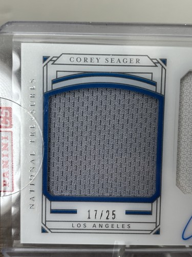 2019 Panini National Treasures Corey Seager Dual Patch On Card Auto #’d ...