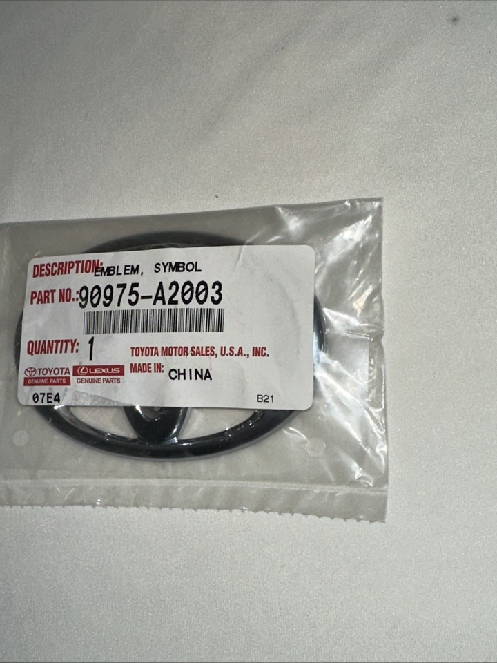Genuine 11-25 Toyota Deck Lid Emblem New OEM Sealed 90975-A2003 | eBay