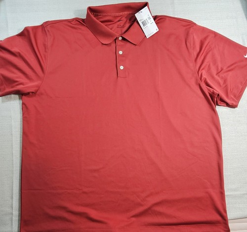 *NIKE Golf Polo Shirt Mens 3XL Red DRI-FIT Stretch Short Sleeve | eBay