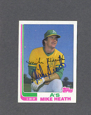 Mike Heath signed Oakland A's 1982 Topps baseball card | eBay