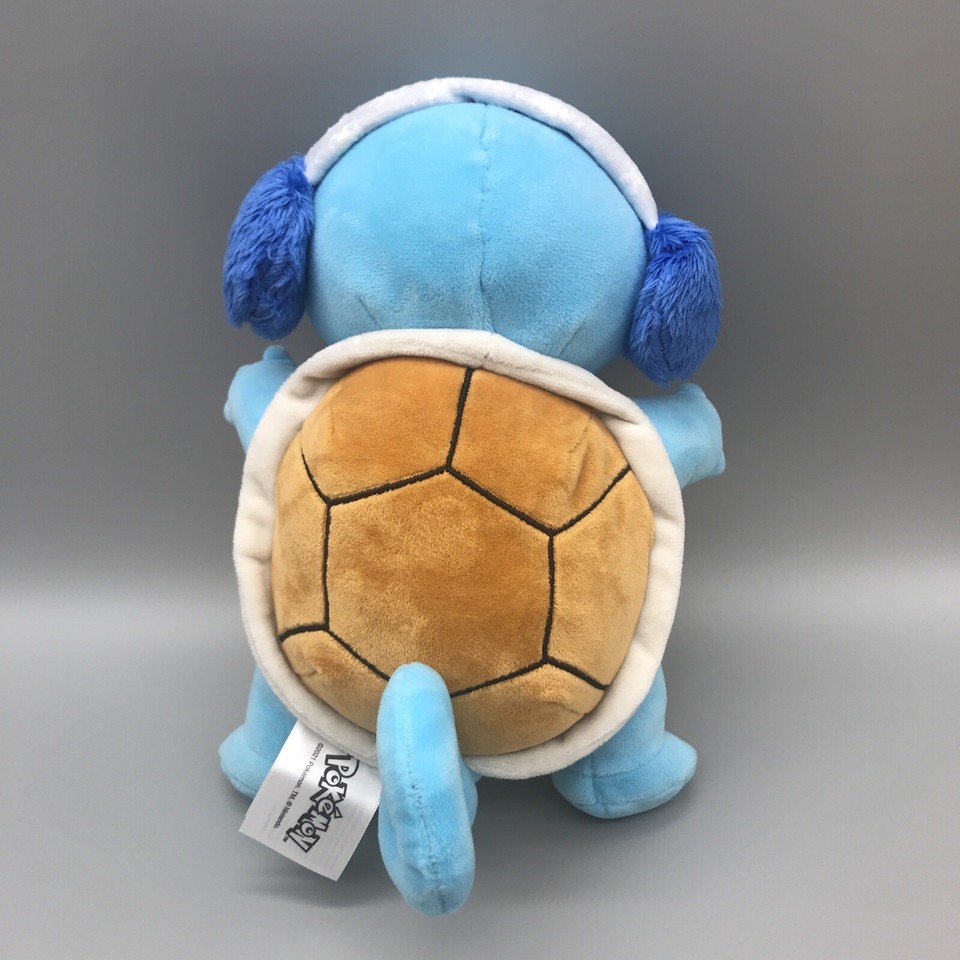 Pokémon Holiday Squirtle Ear Muffs 8" Plush 2021 Blue Turtle Stuffed ...