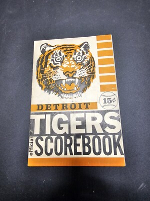 Official 1964 Detroit Tigers Scorebook Tigers Vs NY | eBay