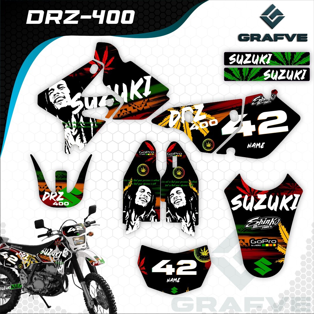 Drz 400sm 400s 400 kit decals graphics Suzuki Stickers Supermoto | eBay