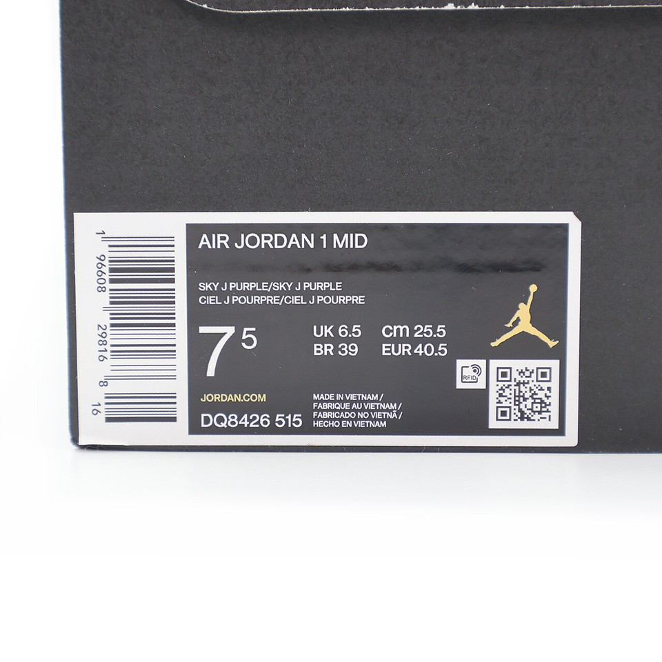 DQ8426-515 Nike Air Jordan 1 Mid Sky J Purple White Light Blueberry ...