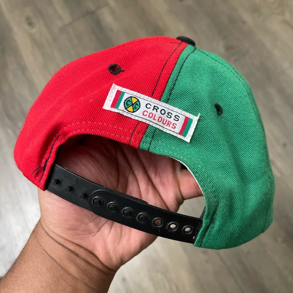 Vintage Colorblock Cross Colours SnapBack Hat One Size | eBay