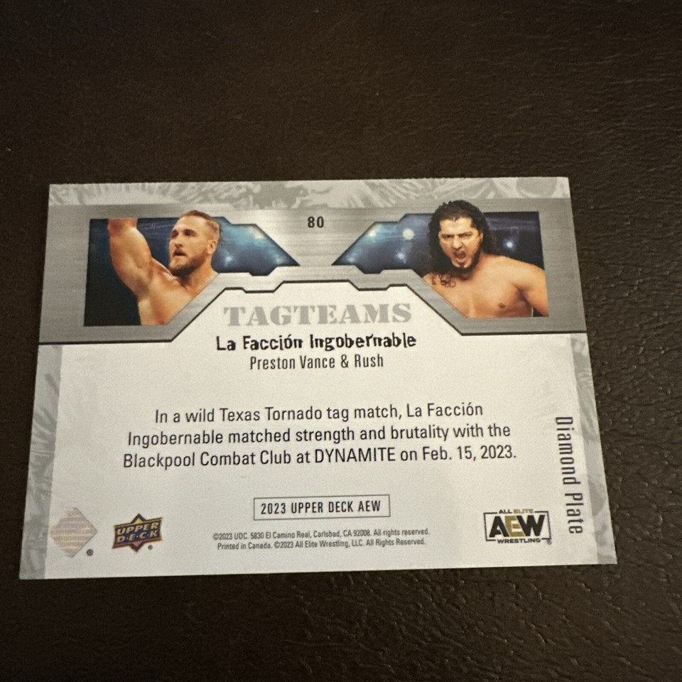 2023 Upper Deck AEW Purple Pyro /149 Tag Teams #80 La Facción ...