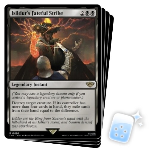 ISILDUR'S FATEFUL STRIKE X4 The Lord Of The Rings Magic MTG MINT CARD ...