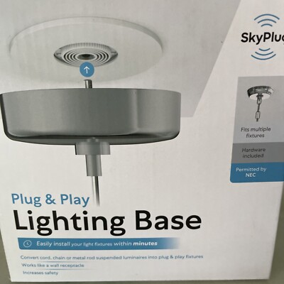 SkyPlug Standard Plug & Play Lighting Base - Carina-Matte White Finish ...