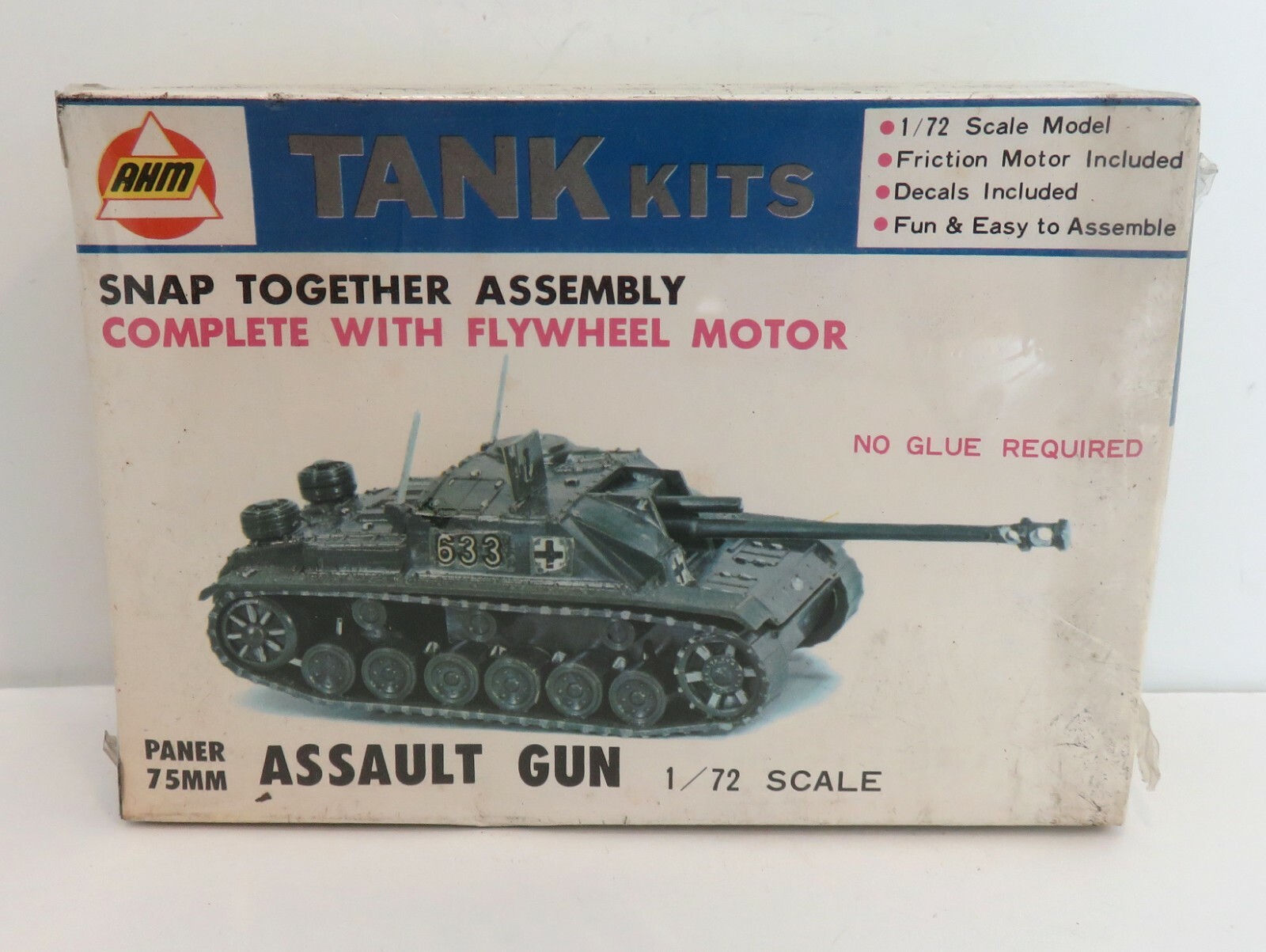 AHM Tank Kits Paner 75mm Assault Gun 1:72 Scale Model Friction Motor ...