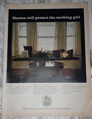 1965 Prudential Vintage Print Ad Life Insurance Little Girl Bay Window ...