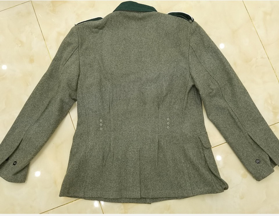 Repro WW2 GERMAN EM M36 FIELD GREY GREEN WOOL TUNIC & TROUSERS SIZE M ...