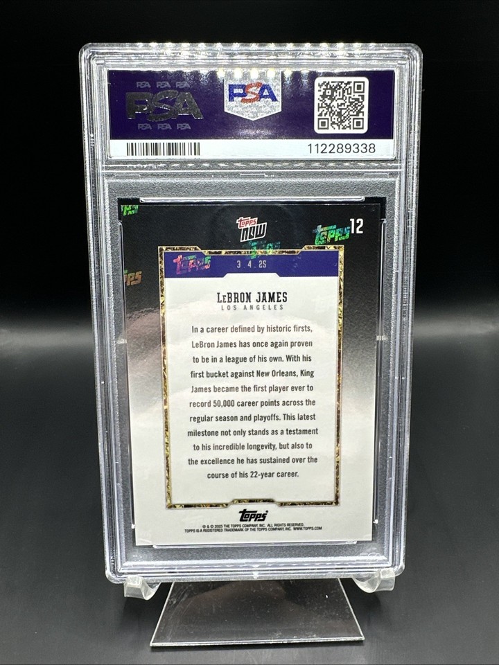 2025 Topps Now #12 Lebron James 50k Career Points PSA 10 Limited ...