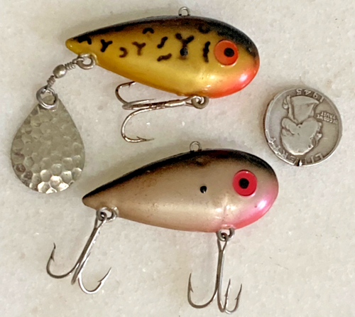 VTG LOT 2 RARE TOM MANN’S BIG GEORGE LIPLESS CRANKBAITS FISHING LURES ...