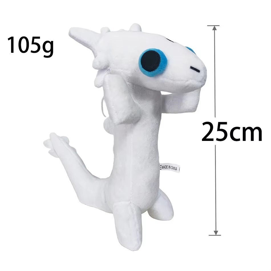 Toothless White 10 Inch Stuffed Animal Plush Toys Toddler Fluffy Dolls ...
