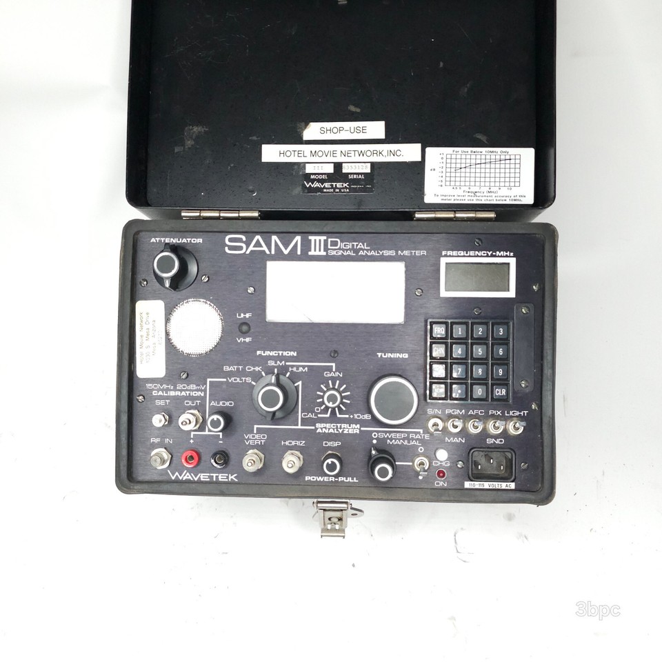 VTG Wavetek Sam III Digital Signal Analysis Meter Model III UHF Made In ...