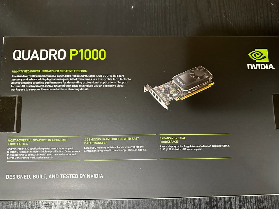 PNY Quadro P1000 Video Card VCQP1000V2-PB | 4GB GDDR5 | PCIe 3.0 x16 | eBay
